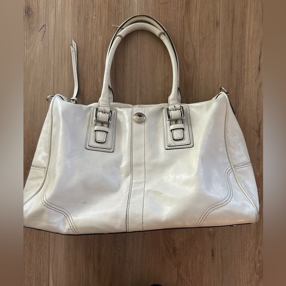 Coach | Bags | Coach Hamilton Satchel Z962 White | Poshmark